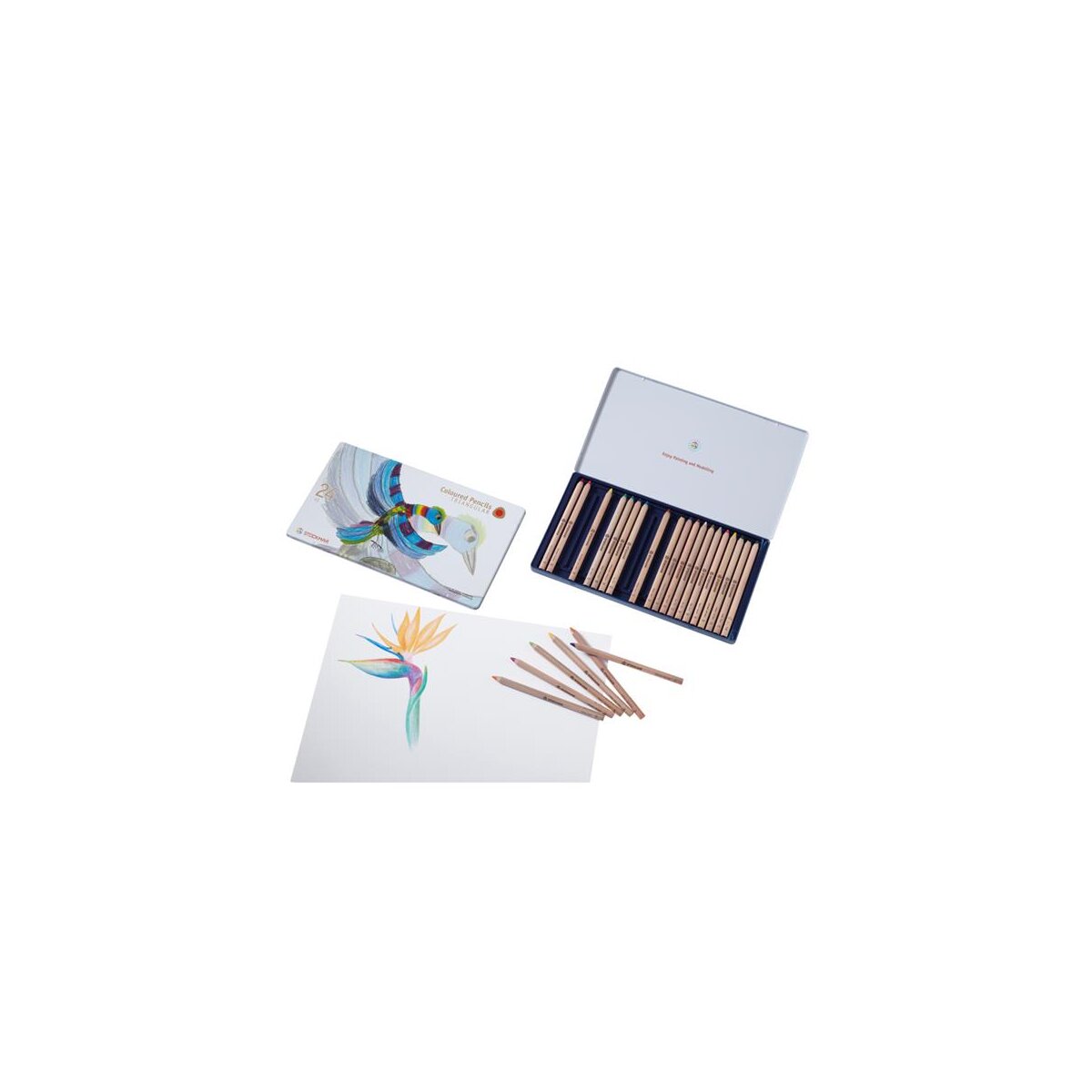 Colored pencils, triangular, 24 pcs. Assorted colors, 26,54